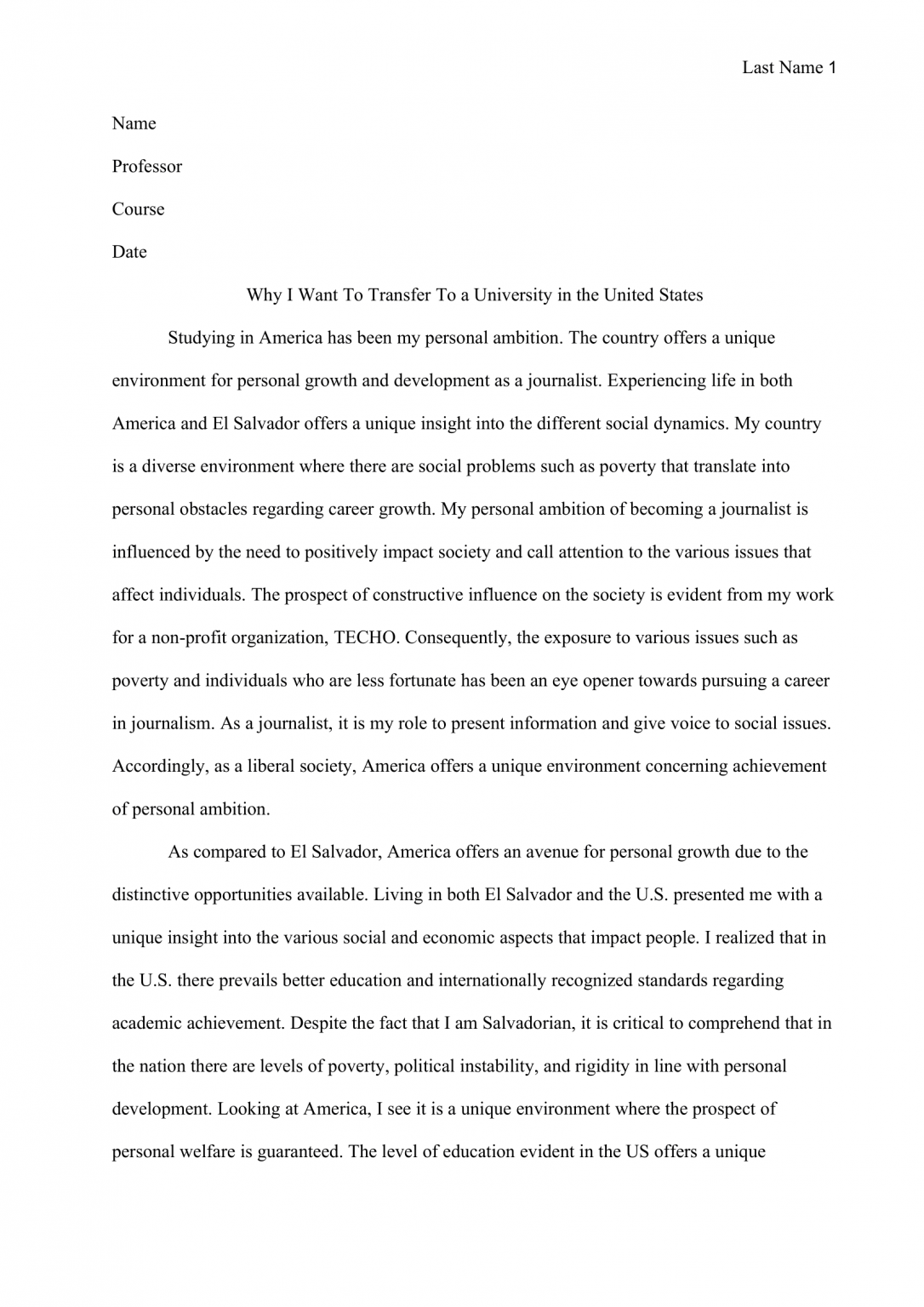 Why I Want to Transfer Essay and How to Write a Good One ️ Sample