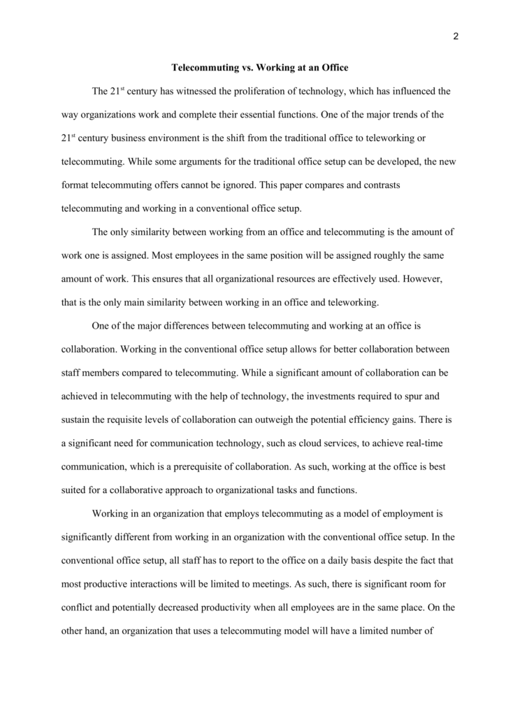 Compare and Contrast Essay Examples Sample ️ Bookwormlab.com