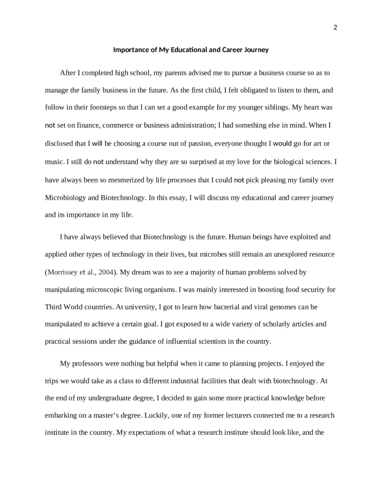 Educational and Career Goals Essay Examples Sample ️ Bookwormlab.com