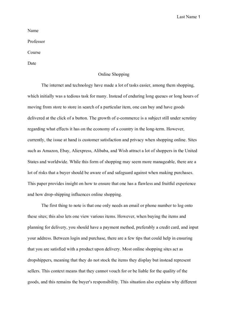 Informative Essay Examples Sample ️ Bookwormlab.com