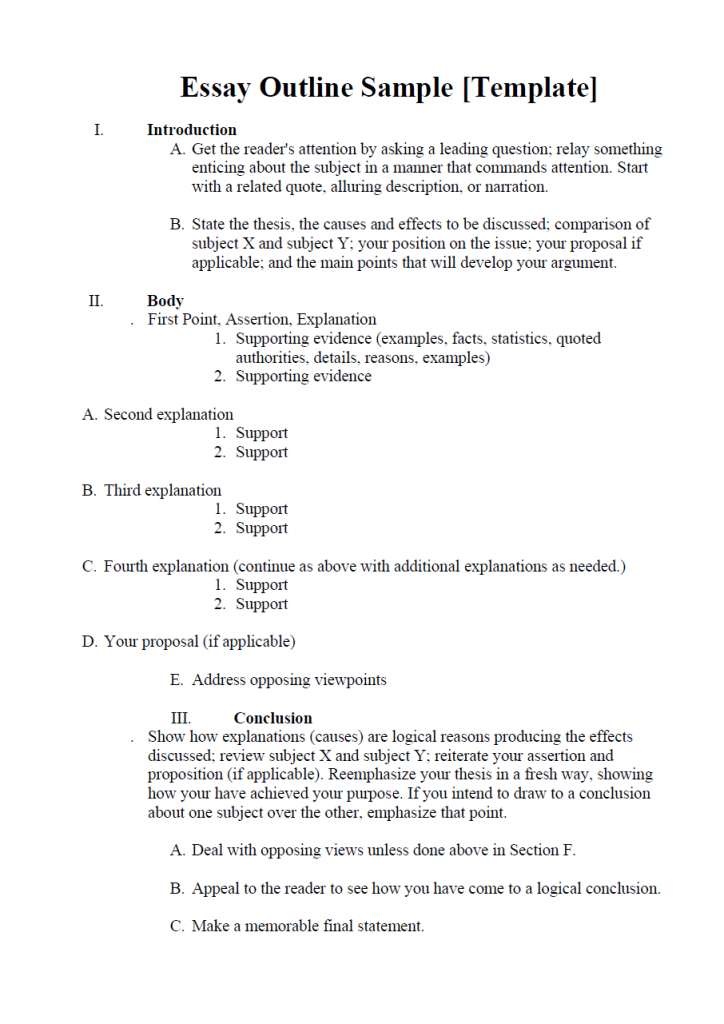 Persuasive Essay Outline Example - BookwormLab